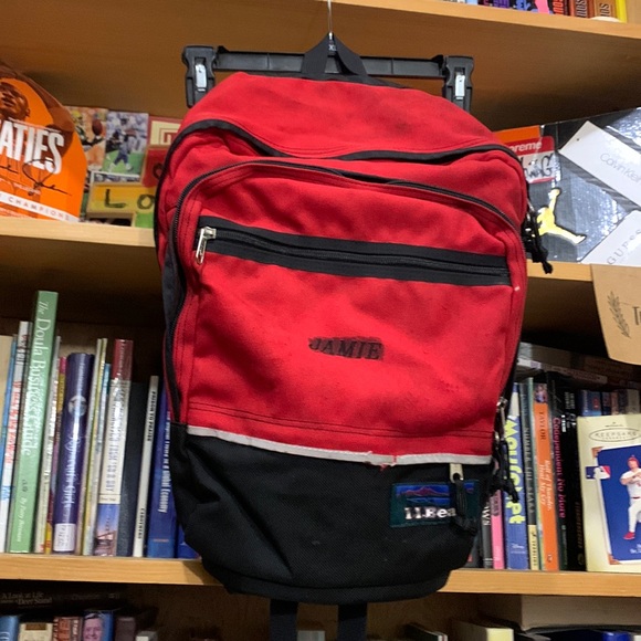 L.L. Bean | Bags | Ll Beanredblack Multicompartment Zipper Hiking Back ...
